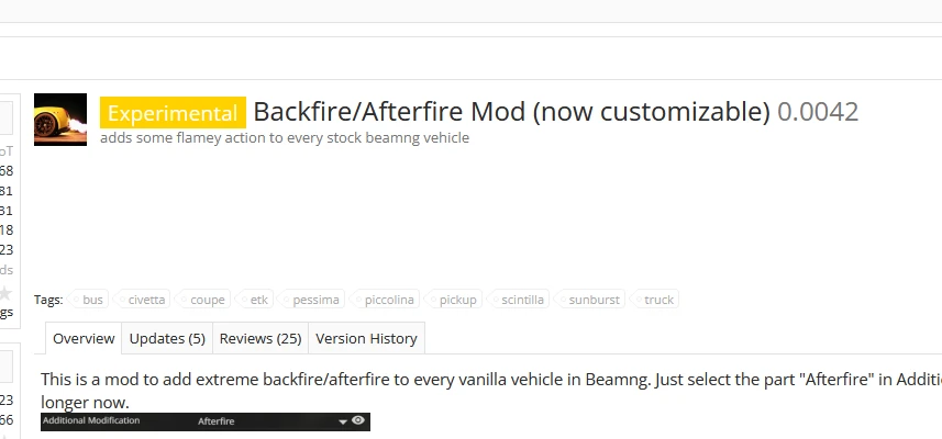 backfire - BeamNG.drive Search - ModLand.net